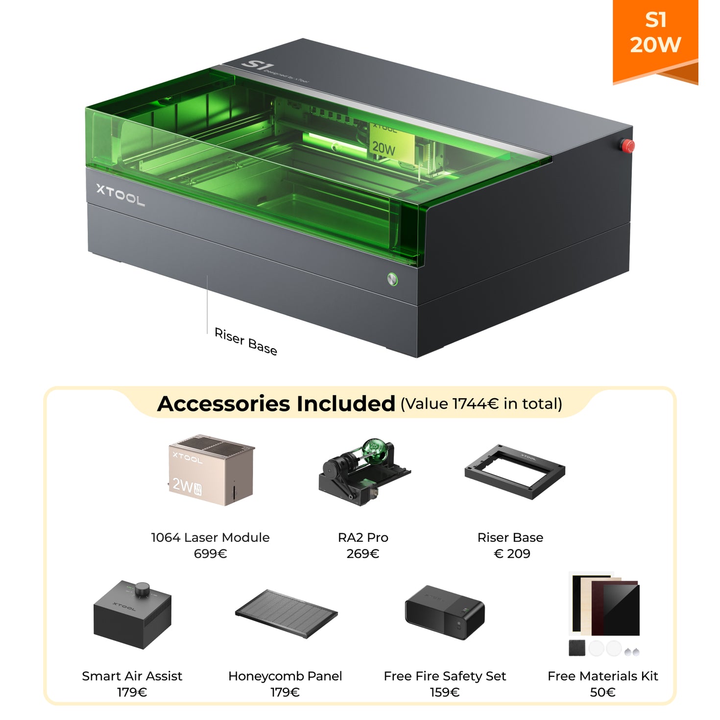 xTool S1 Enclosed Diode Laser Cutter