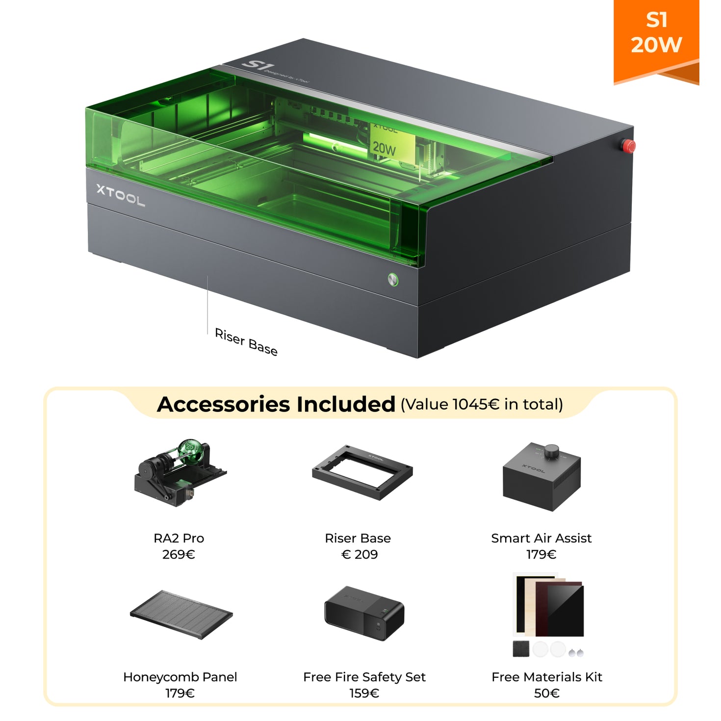 xTool S1 Enclosed Diode Laser Cutter