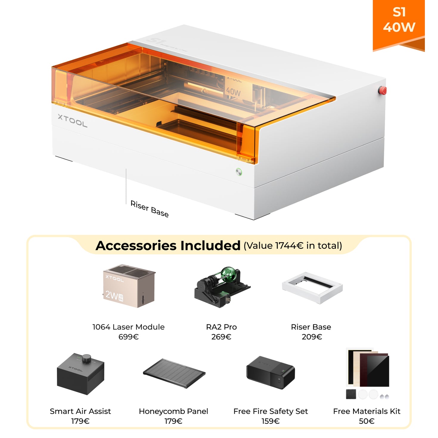 xTool S1 Enclosed Diode Laser Cutter