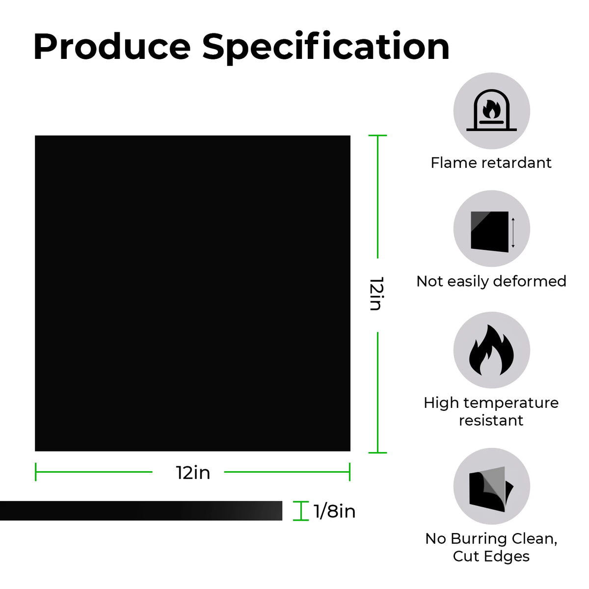 3mm Black Fire Retardant Acrylic Sheet for Diode Laser Cutting (3pcs)
