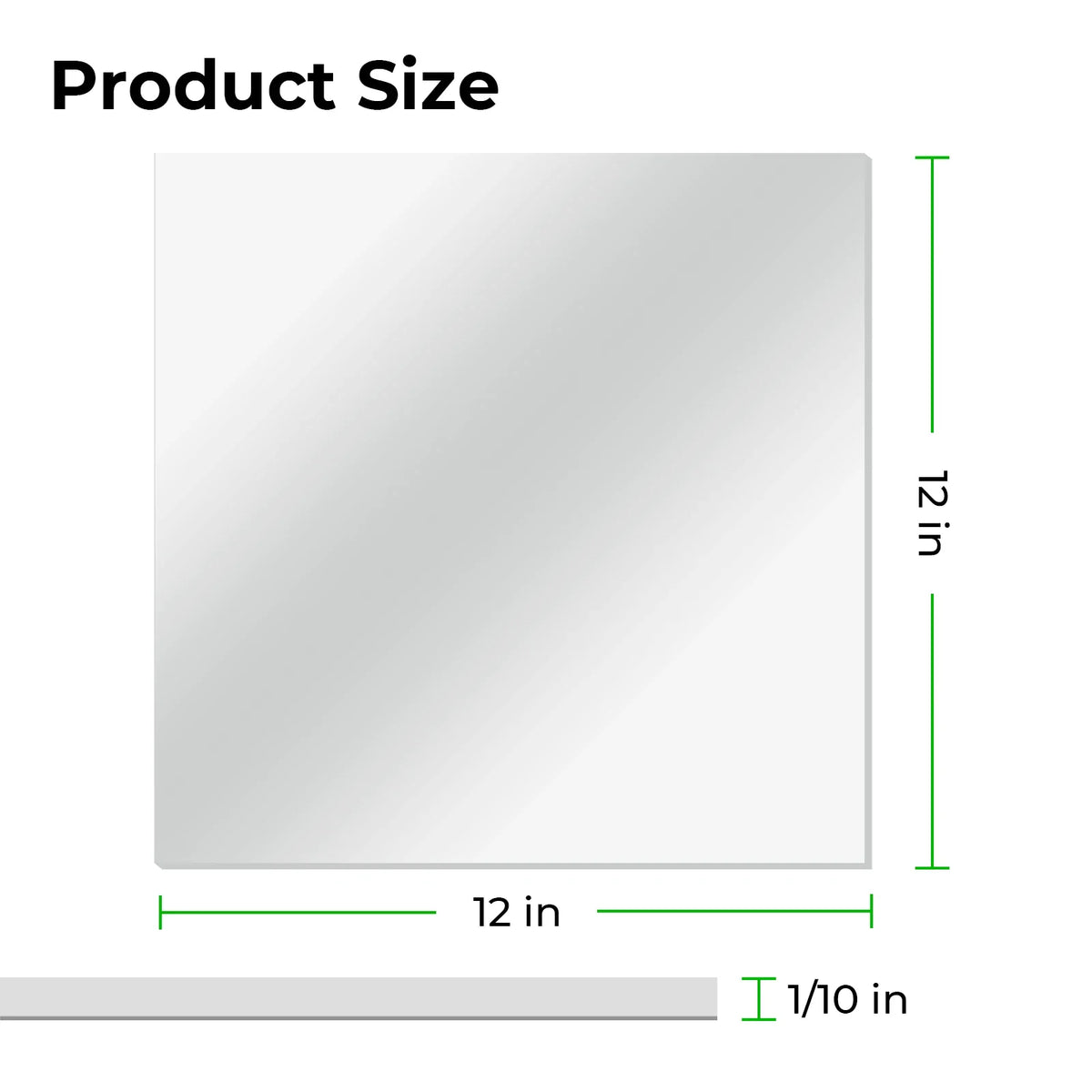 2.6mm See-through Mirror Acrylic Sheet Plexiglass (3pcs)