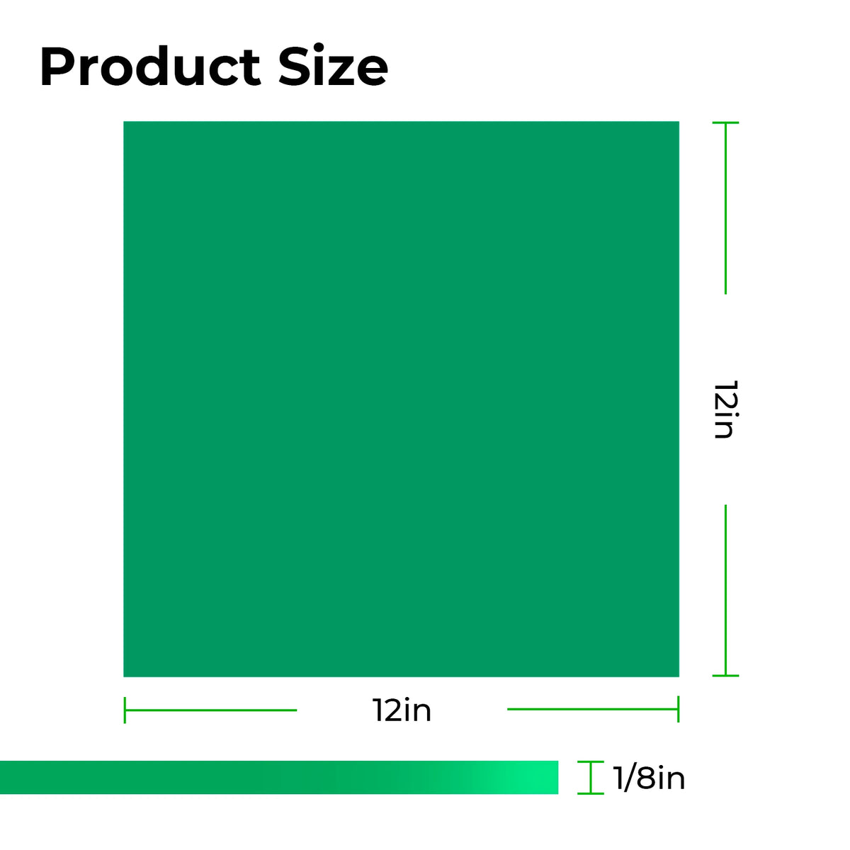 3 mm Green Opaque Glossy Acrylic Sheet for Diode Laser Cutting (3pcs)