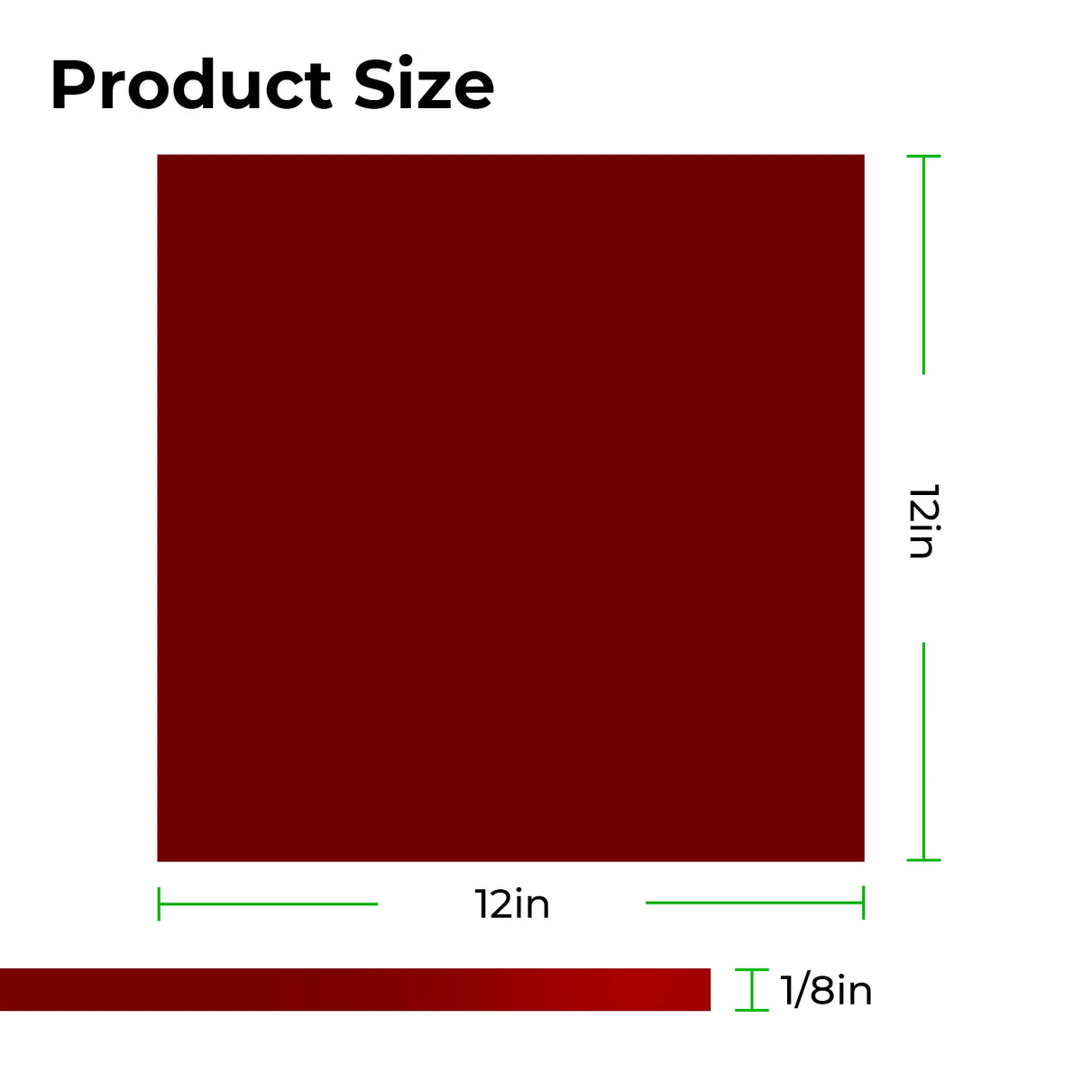 3 mm Dark Red Opaque Glossy Acrylic Sheet for Diode Laser Cutting (3pc