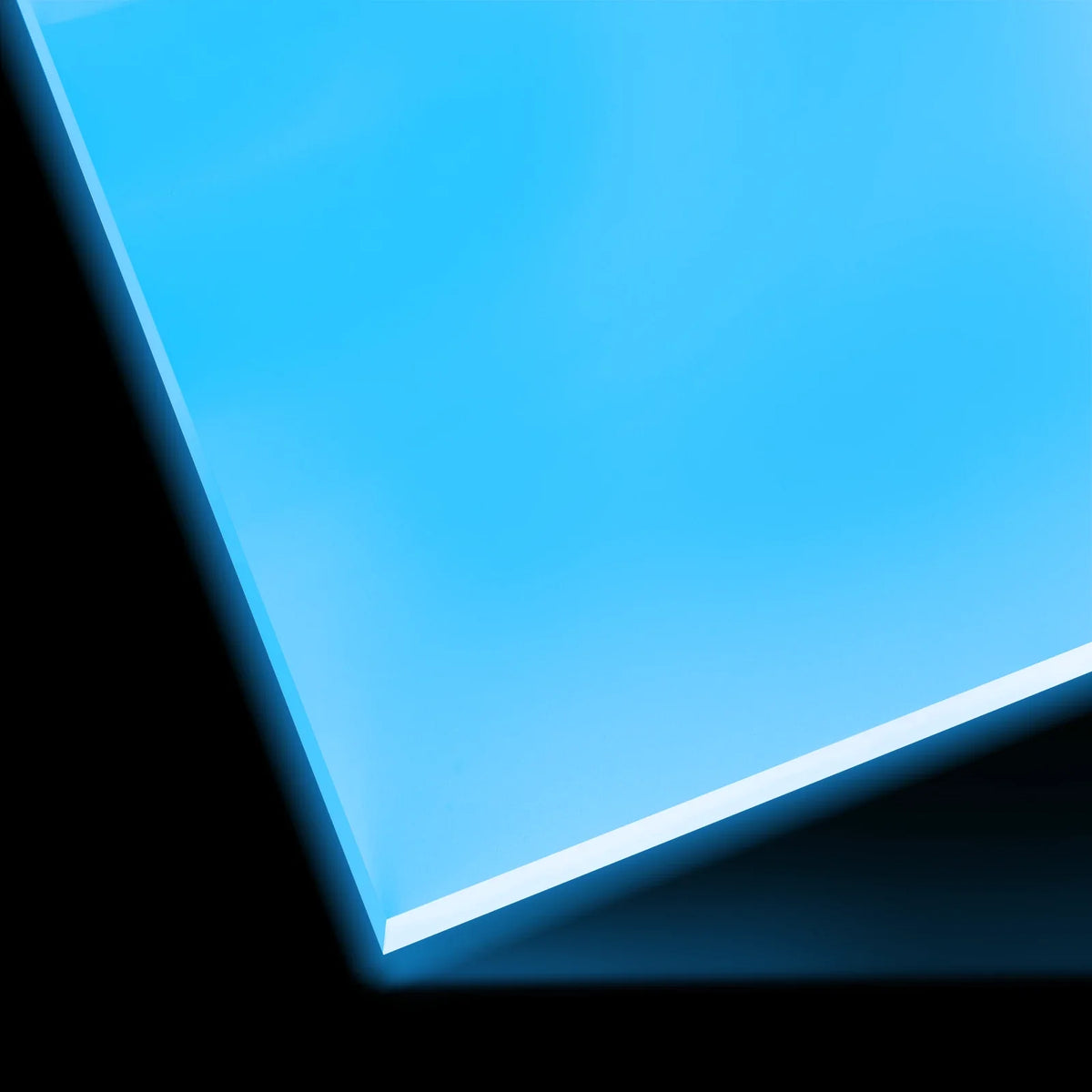 3mm Blue Turquoise Glow in the Dark Acrylic Sheet Plexiglass (3pcs)