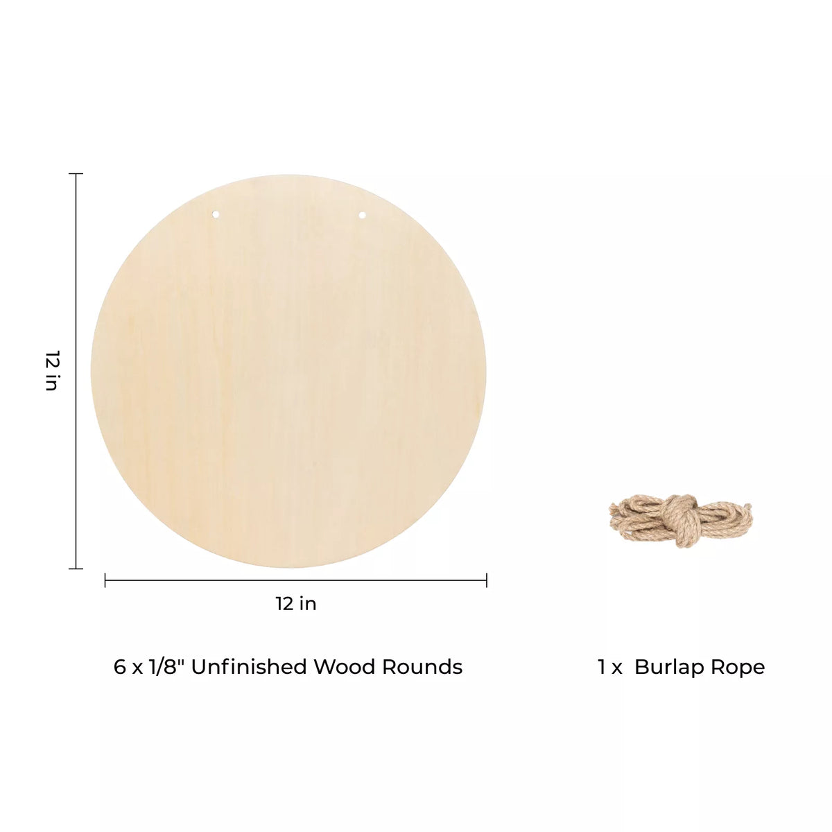 3 mm Unfinished Basswood Rounds (6pcs)