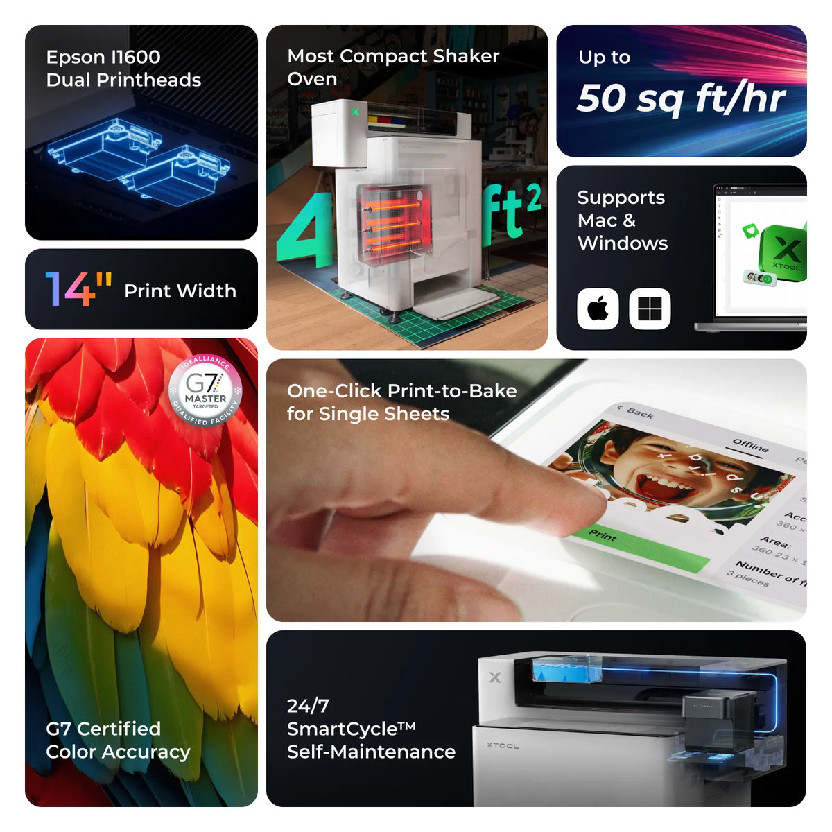 xTool Apparel Printer: One Click DTF Printer, Effortless Customization