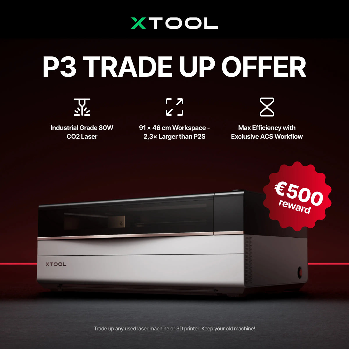 xTool P3 80W Flagship CO2 Laser Cutter with Intelligent Automation