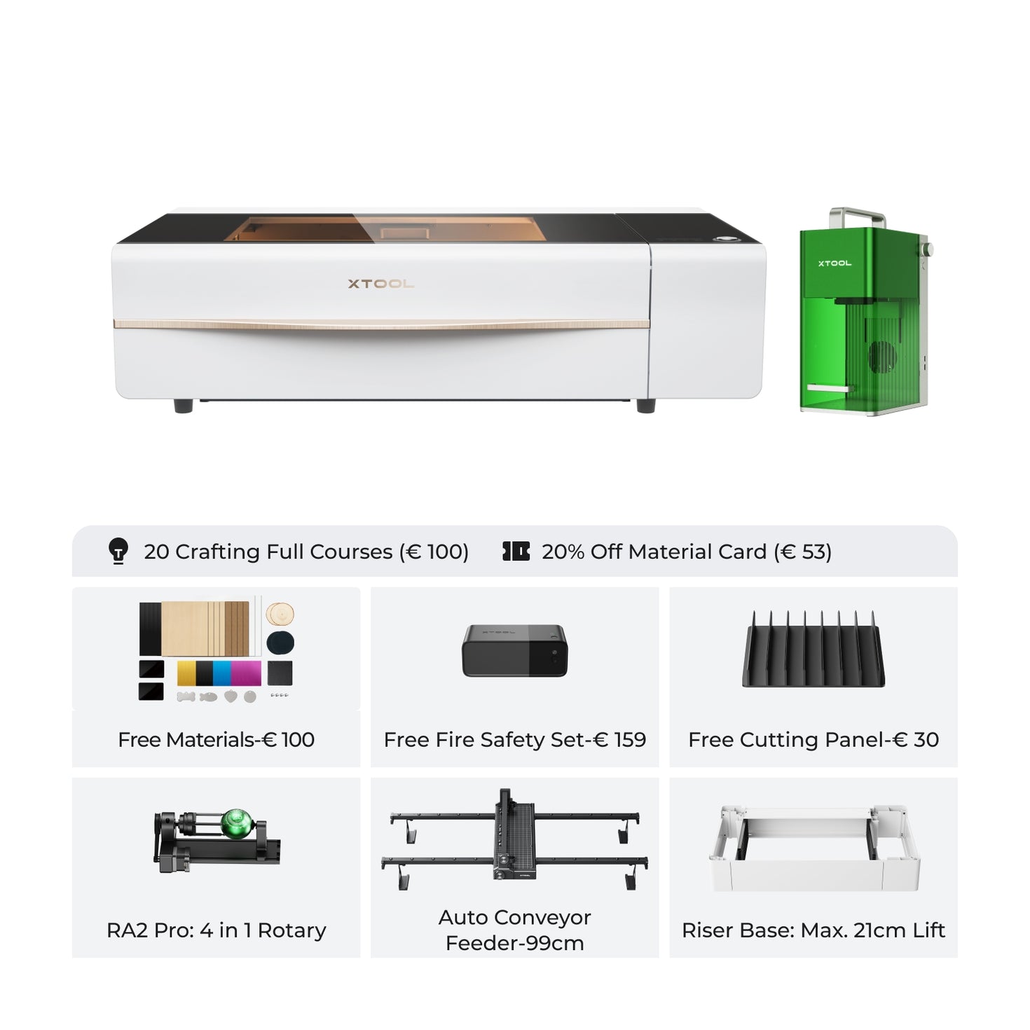 xTool P2 Versatile and Smart Desktop 55W CO2 Laser Cutter