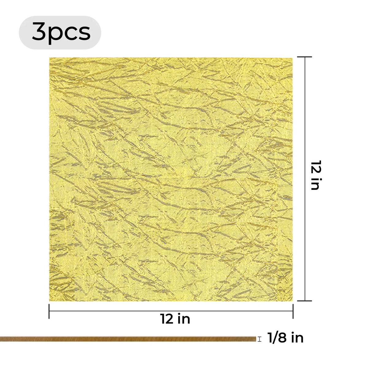 1/8" Gold Metallic Mesh Acrylic Sheet (3pcs)