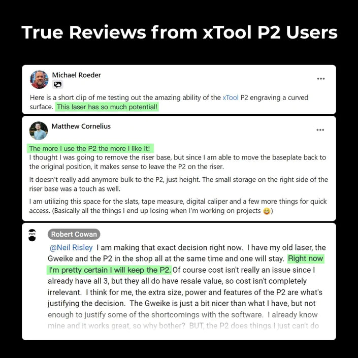 xTool P2 Versatile and Smart Desktop 55W CO2 Laser Cutter