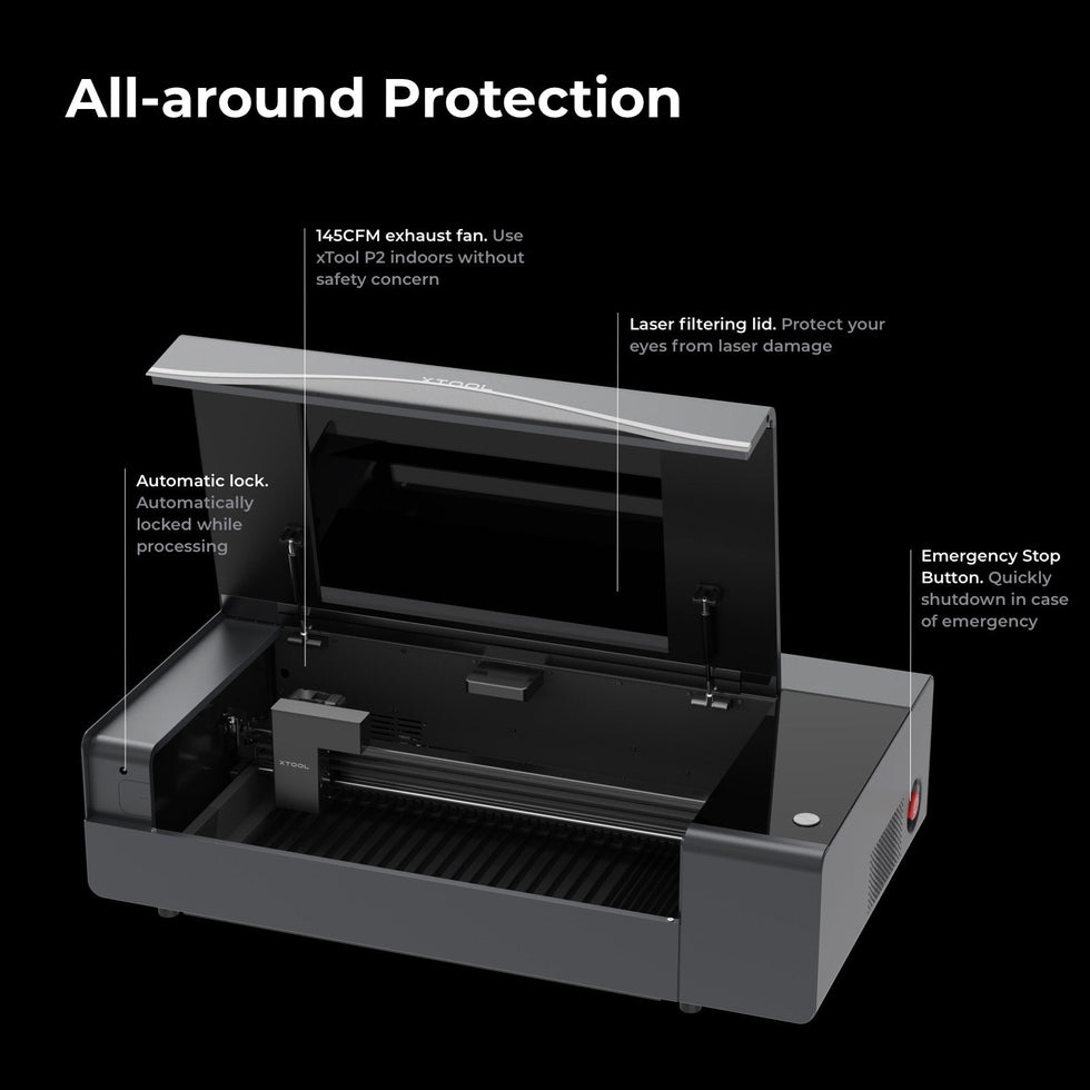 xTool P2 Versatile and Smart Desktop 55W CO2 Laser Cutter
